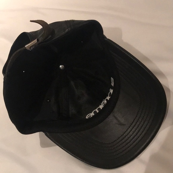 Supreme | Accessories | Supreme Black 6 Panel Leather Baseball Cap Hat ...